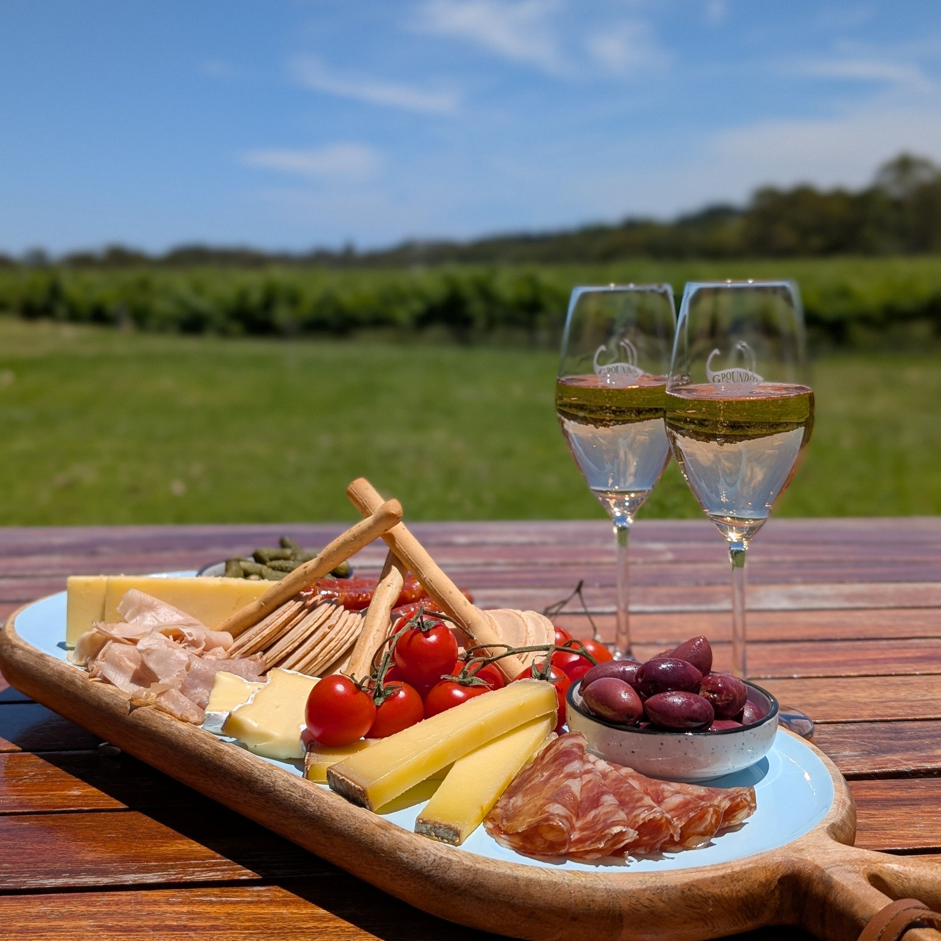 $50 - Platter & Glass for two – Grounded Cru